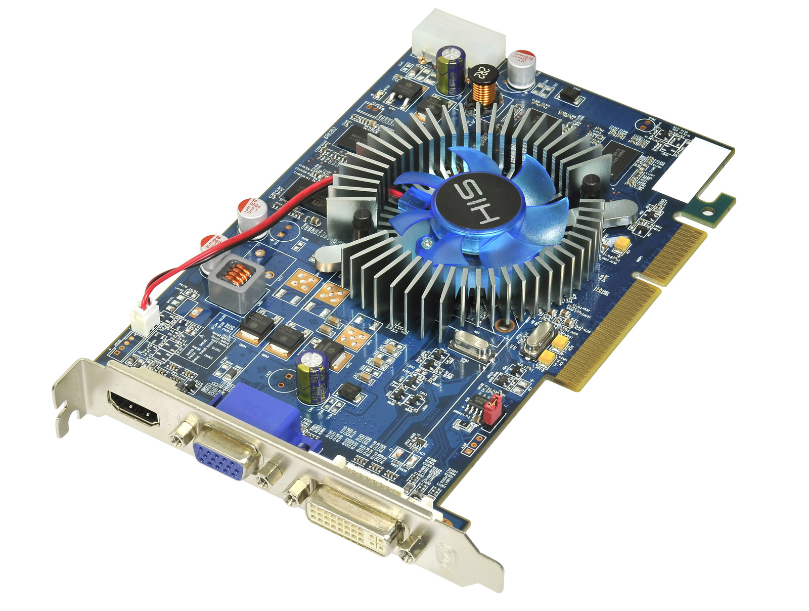 HIS HD 4650 Fan Native HDMI 1GB 128bit DDR3 AGP 600Mhz Core 1 3Ghz